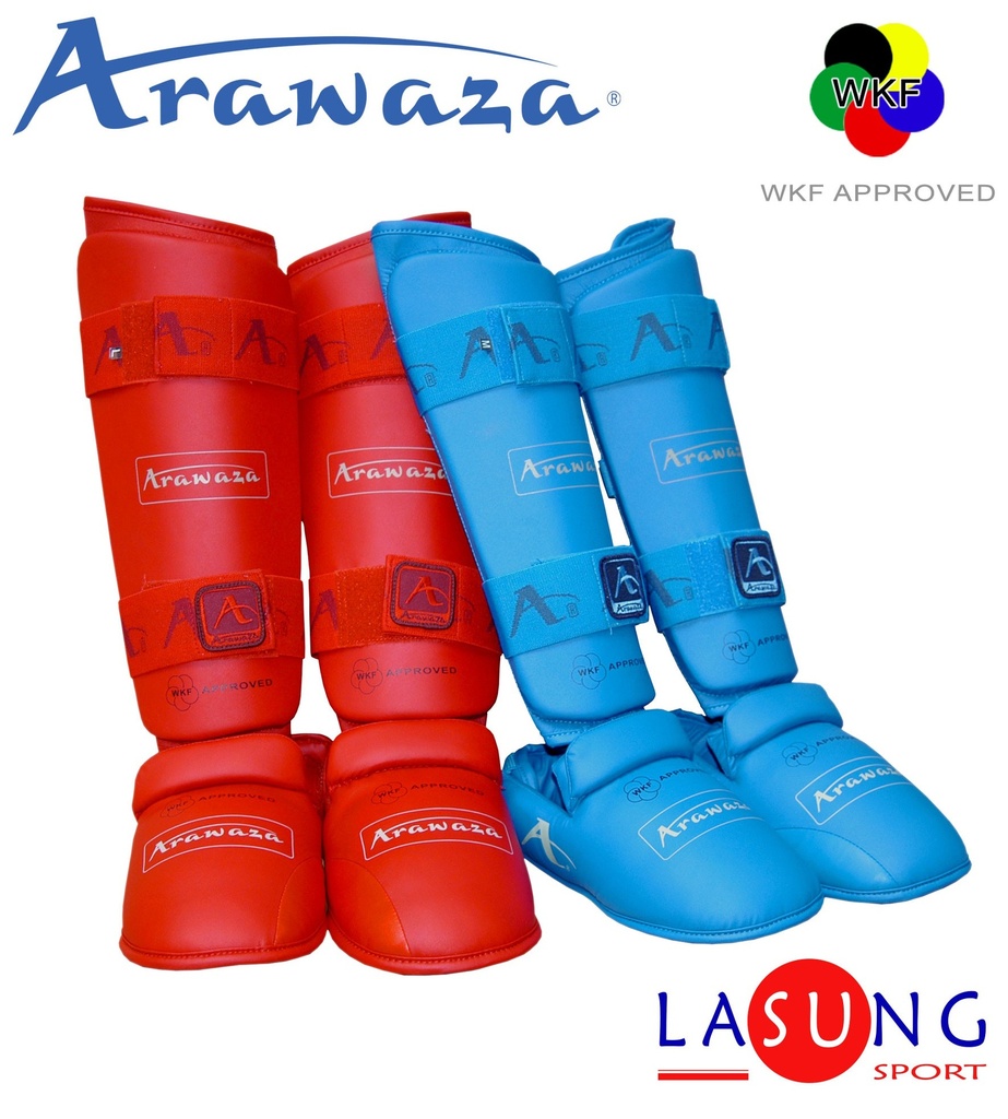 Protection tibia et pied de karaté ARAWAZA - WKF approved | Lasung